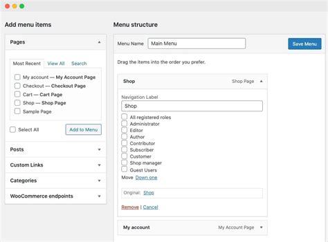 How To Assign Items To Each Menu Individually Using The Woocommerce