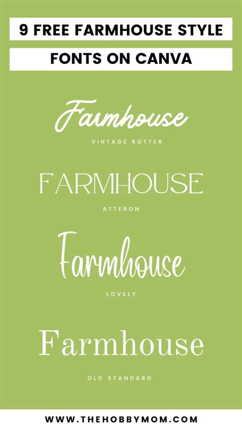 Canva Farmhouse Fonts Canva Farmhouse Fonts Country Font Canva