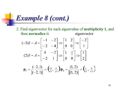 Eigenvalues Eigenvectors Eigenvalues Eigenvectors N N