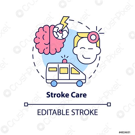 Stroke Care Concept Icon Stock Vector 4824651 Crushpixel