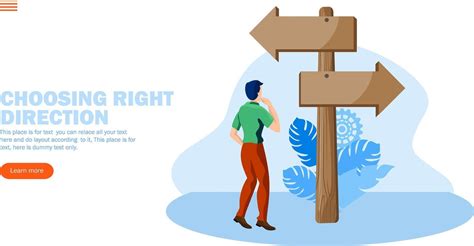 Man Choosing Direction Path Vector Illustration Concept 40519432 Vector