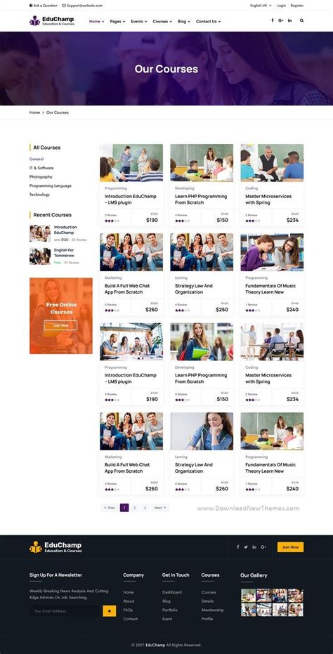 Educhamp Education React Template Education Learn Programming