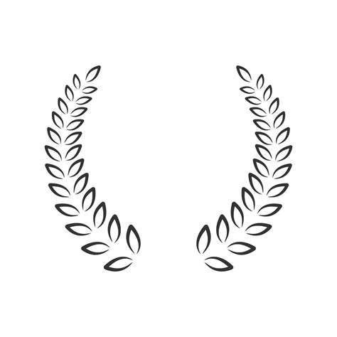 Laurel Wreath Vector Illustration Black And White 27129884 Vector Art At Vecteezy