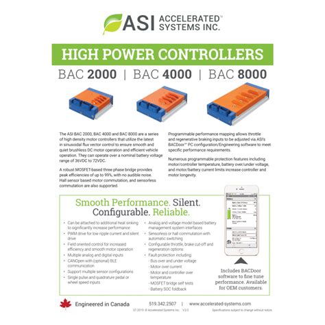 Asi Bac 4000 Krmilnik Za Električna Vozila