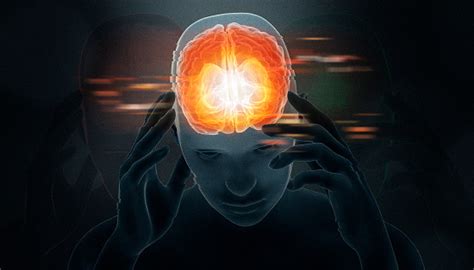 뇌 통증 두통 또는 정신 건강 장애로 고통받는 남자 3d 렌더링 그림 정신과 심리학 마음챙김 Adhd 또는 집중력 문제 또는