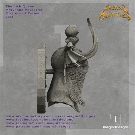 3d Printable Lich Queen Bust By Imagin3designs