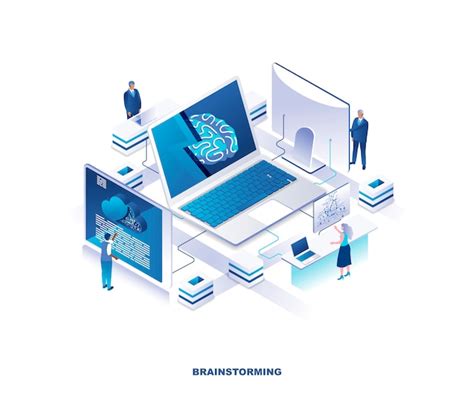 Premium Vector Brainstorming Isometric Concept