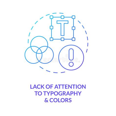 Typography And Colors Importance Ignore Blue Gradient Concept Icon