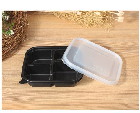 일회용반찬용기 Hp 반찬용기 12144 4칸 블랙 600세트