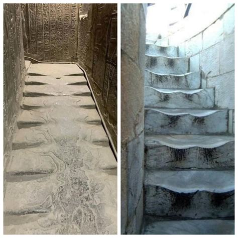What Melted These Staircases In Dendera Temple Of Hathor Rcreationntheuniverse