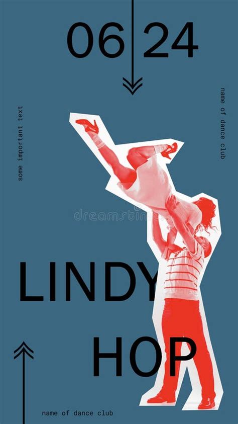 Invitation To Lindy Hop Dance Class Young People Dancing Retro Dace Dance School Ad