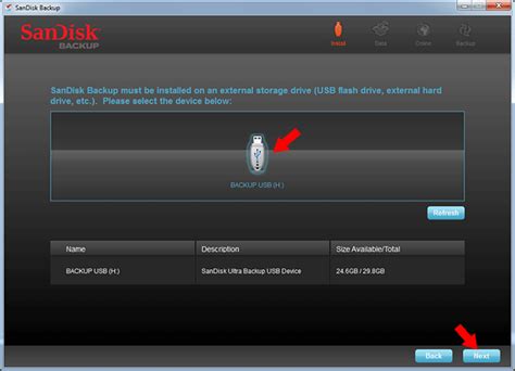 Installieren Der Sandisk Backup Software Alleinstehende Version Auf