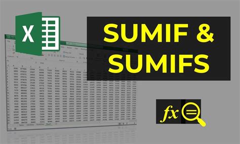 Mastering Ms Excels Sumif And Sumifs Functions