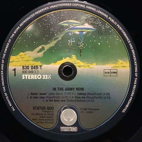 Купить виниловую пластинку Status Quo 1986 In The Army Now