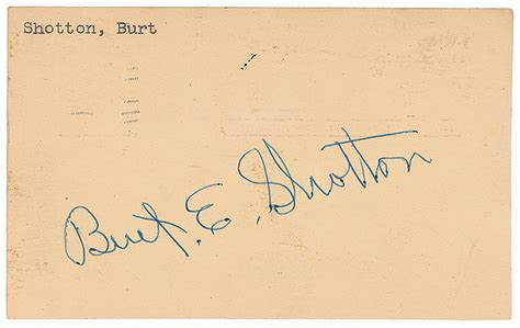 Burt Shotton Signature Rr Auction
