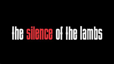 Silence Of The Lambs Poster Font
