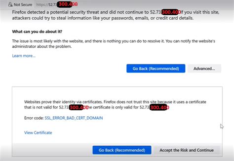 I Received This Weird Certificate Error On Firefox 10503 64 Bit