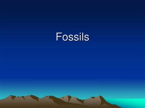 PPT Fossils PowerPoint Presentation Free Download ID