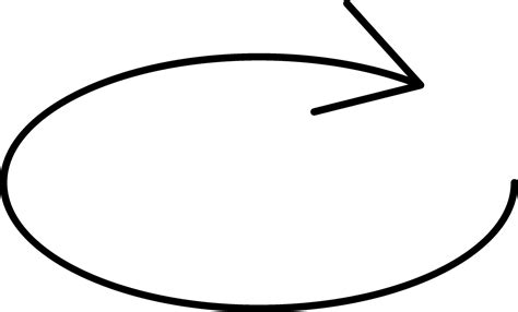 Circular Curve Arrow Black Linear Icon Vector Art At Vecteezy