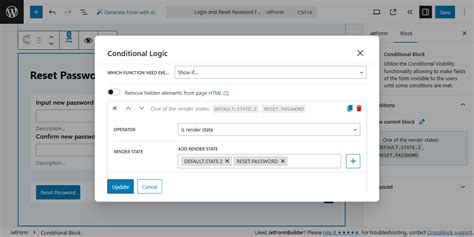 How To Set Up The Reset Password Field — Jetformbuilder Crocoblock