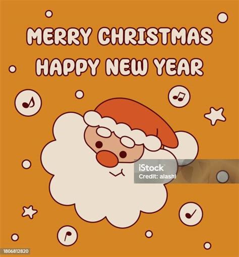 귀여운 산타 클로스가 메리 크리스마스와 새해 복 많이 받으세요 12월 31일에 대한 스톡 벡터 아트 및 기타 이미지 12월 31일 겨울 공휴일 Istock