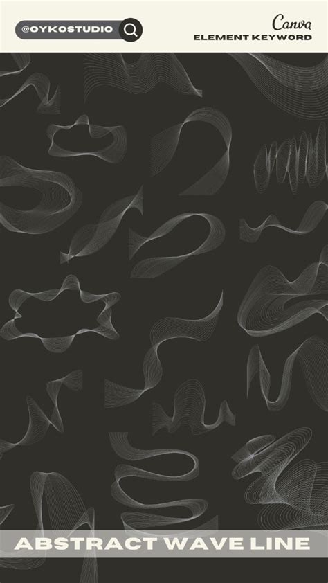 Abstract Wave Line Canva Element Keyword In 2025 Scrapbook Canvas Keyword Elements Canva