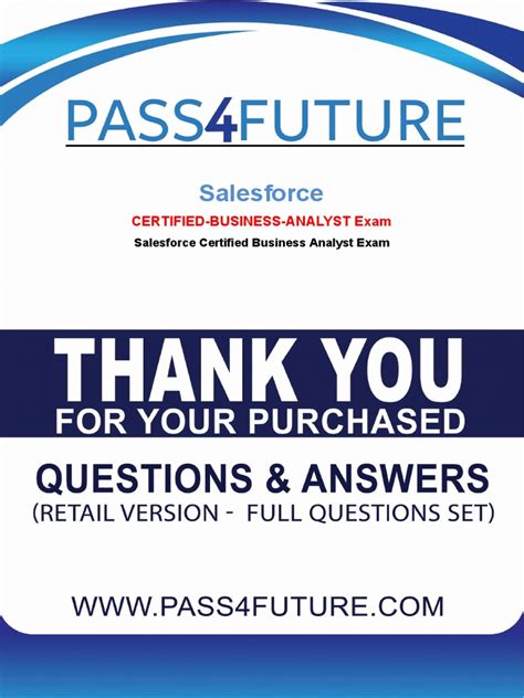 Business Analyst Certified Exam Salesforce Certified Business Analyst