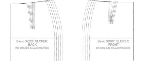 Basic Skirt Block Sloper Pdf Sewing Pattern Basic Etsy Pdf