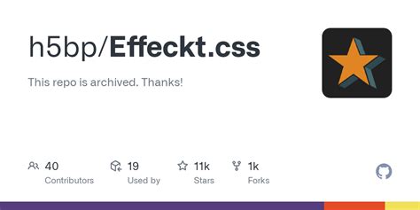 GitHub H Bp Effeckt Css This Repo Is Archived Thanks
