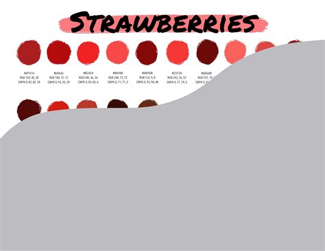 Procreate Color Palette Strawberries Instant Download Digital File Color Swatches