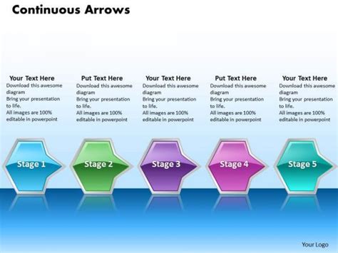Ppt Horizontal Flow Of Octadic Shapes Arrows PowerPoint State Diagram Templates
