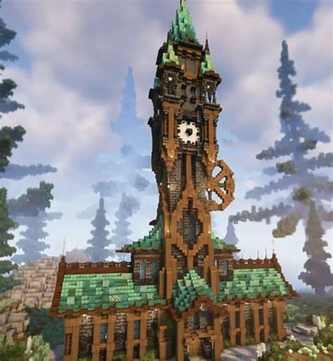 Best 13 Minecraft Build Minecraft Clocktower Tutorial Tower Build