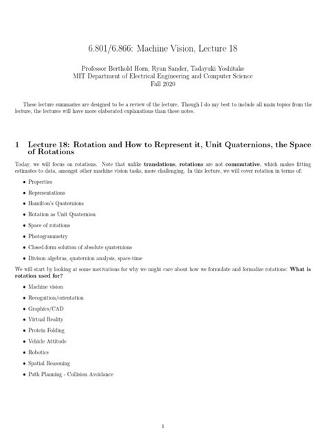 lec 18 pdf eigenvalues and eigenvectors group mathematics