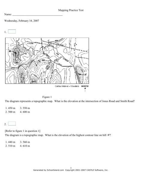 Mapping Practice Test Name