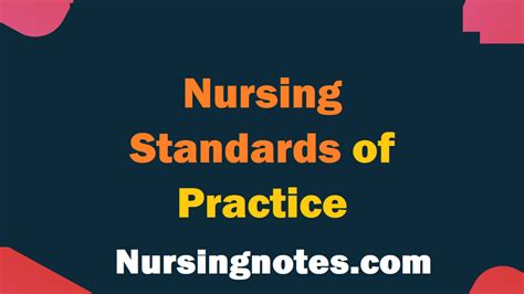 Nursing Standards Of Practice Nursingnotes