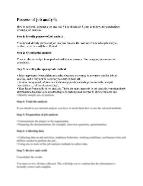 Solution Process Of Job Analysis Studypool