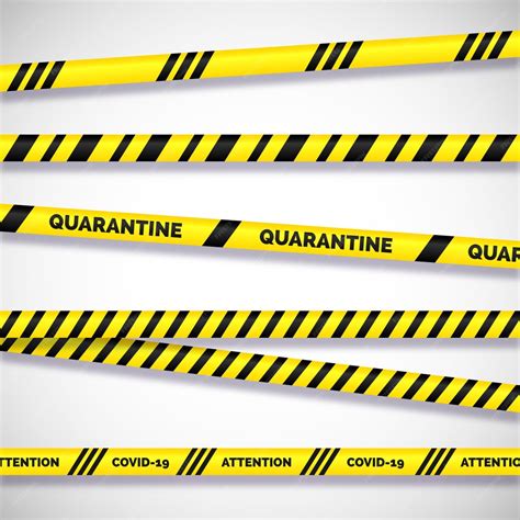 Предупреждения об опасности реалистичных полос Бесплатно векторы