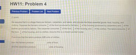 Solved HW Problem Previous Problem Problem List Next Chegg Com