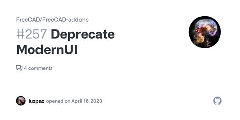 Deprecate Modernui · Issue 257 · Freecad Freecad Addons · Github