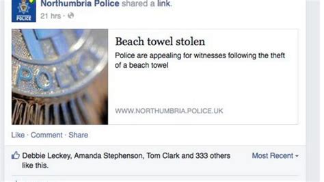 Police Mocked After Issuing Appeal For Stolen Beach Towel Itv News