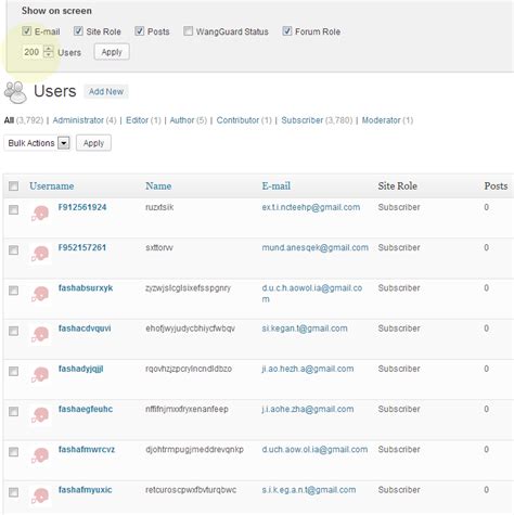 Как массово удалить спам пользователей на WordPress сайте