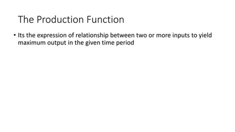 Module Theory Of Production Short Run Pptx