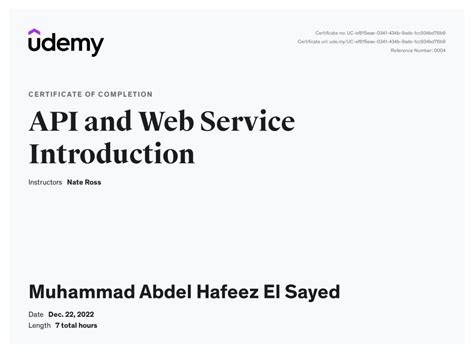 muhammad abd elhafeez on linkedin udemy course completion certificate