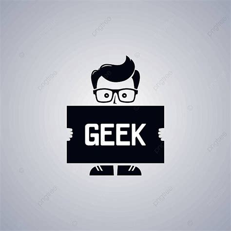 Geek Nerd Chico Creatividad Branding Tutorial Vector Png Dibujos