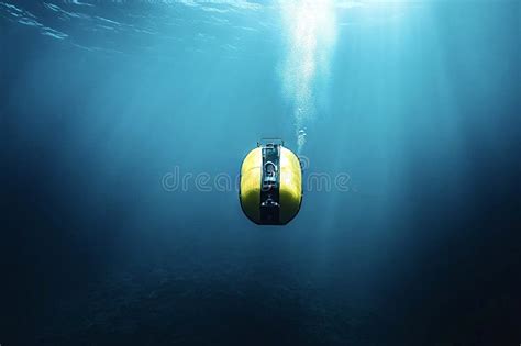 Autonomous Underwater Vehicle Exploring Deep Ocean Depths Stock Image Image Of Environment