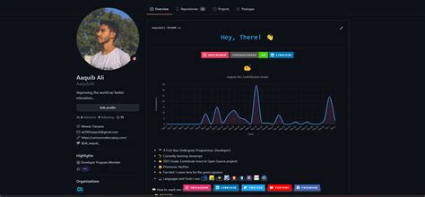 Aaquibali · Issue 747 · Eddiehubcommunity Awesome Github Profiles · Github