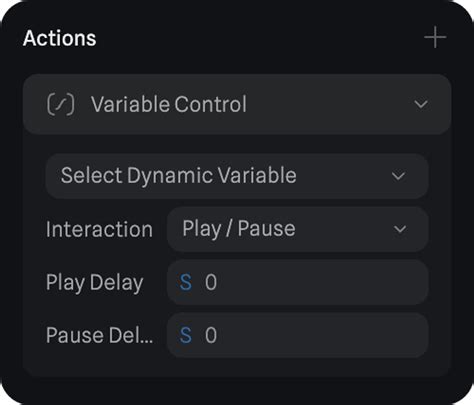 Variable Control Action