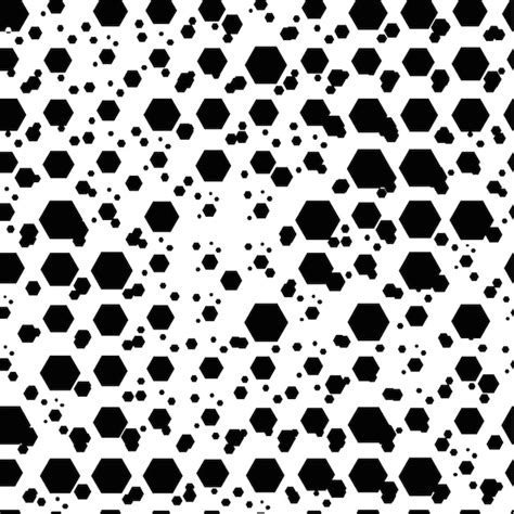 Premium Vector Abstract Messy Halftone Seamless Pattern With Hexagon