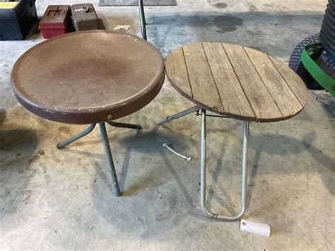 2 Small Tables Rowell Auctions Inc