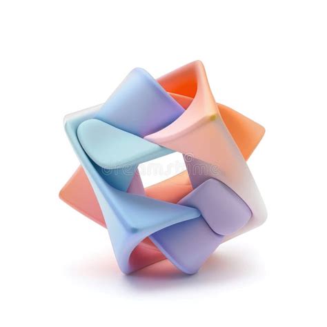 A Infinity Loop Sculpture In A Smooth Pastel Gradient Stock Image Image Of Abstract Endless